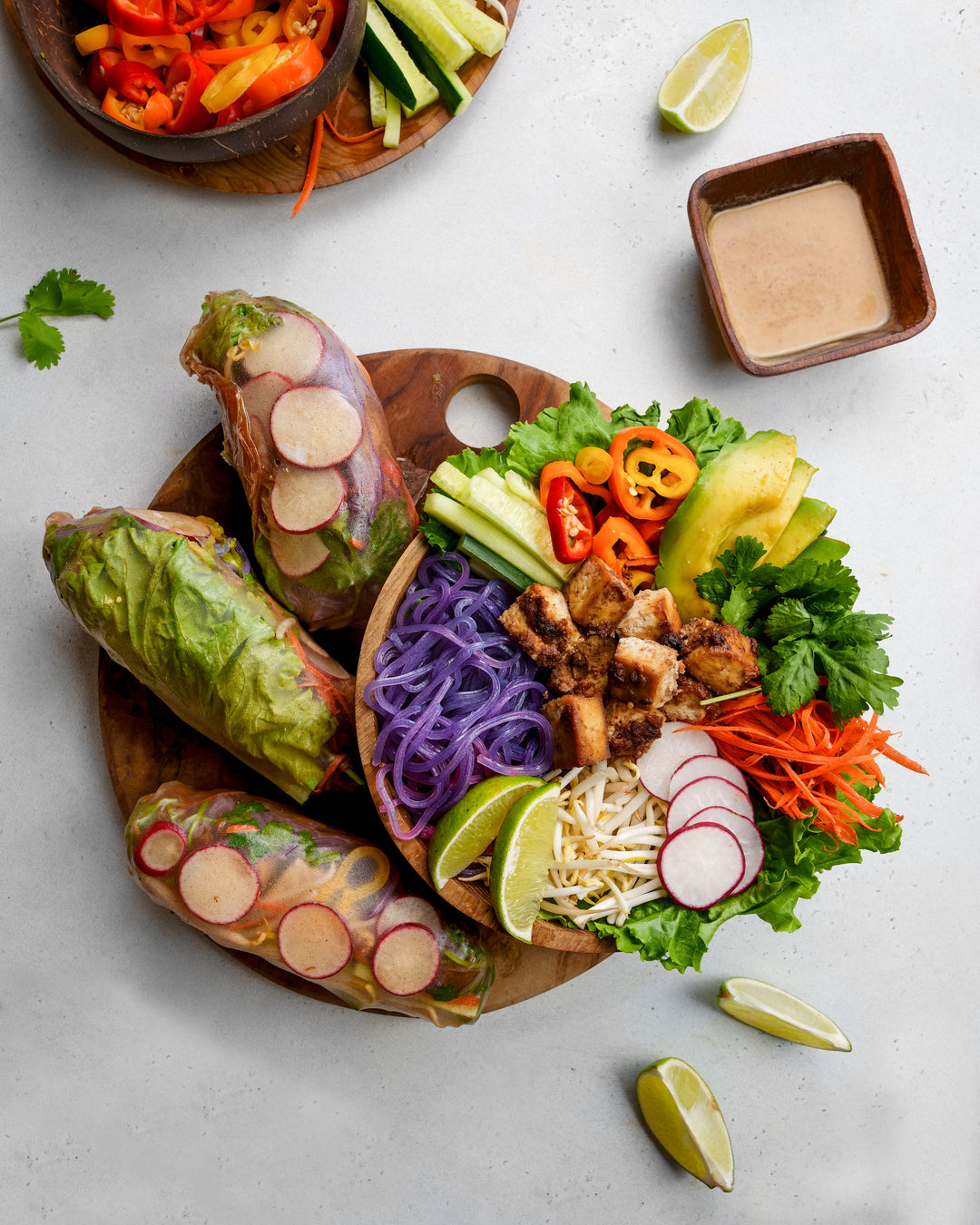 Tofu Bowl and Spring Rolls – Big Green Organic Food