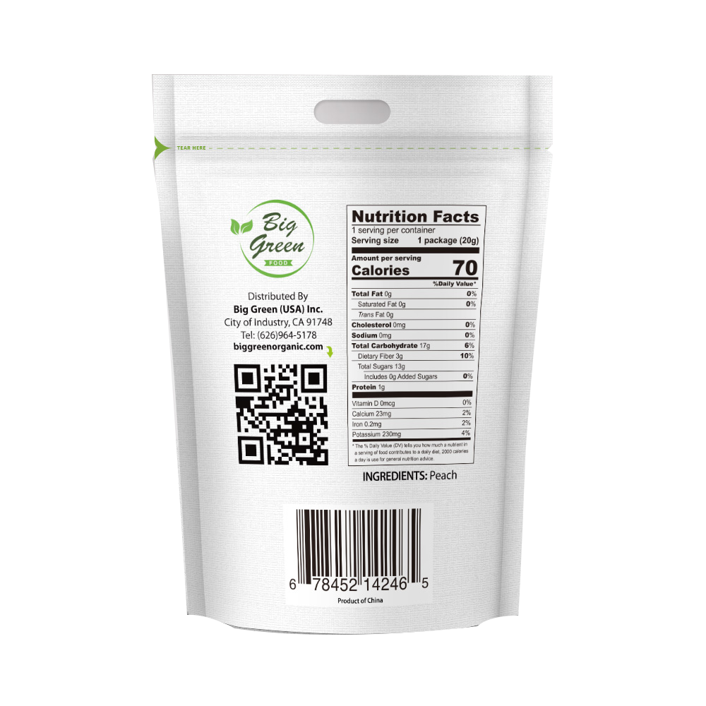 Freeze-Dried Peach – Big Green Organic Food