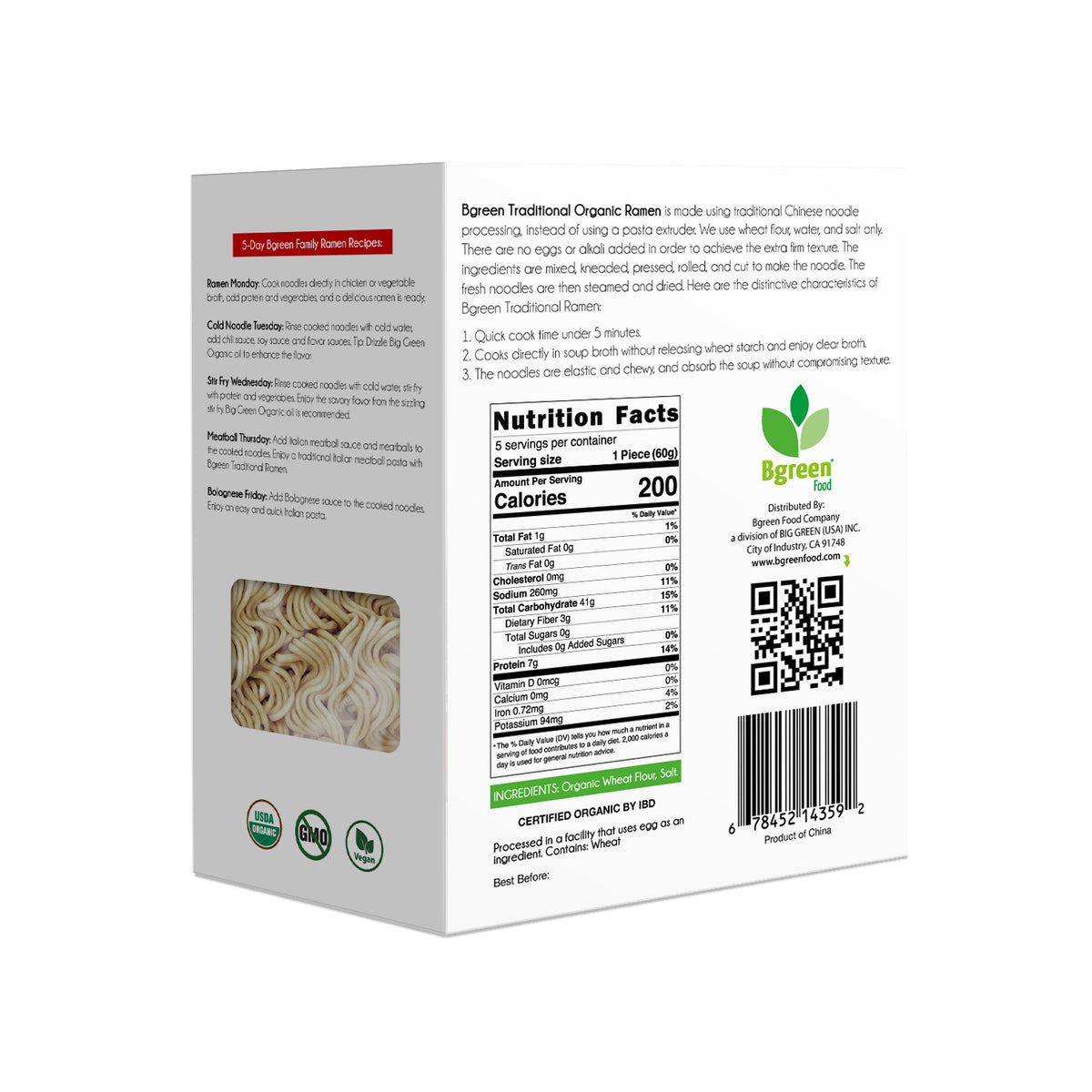 Organic Traditional Ramen – Big Green Organic Food