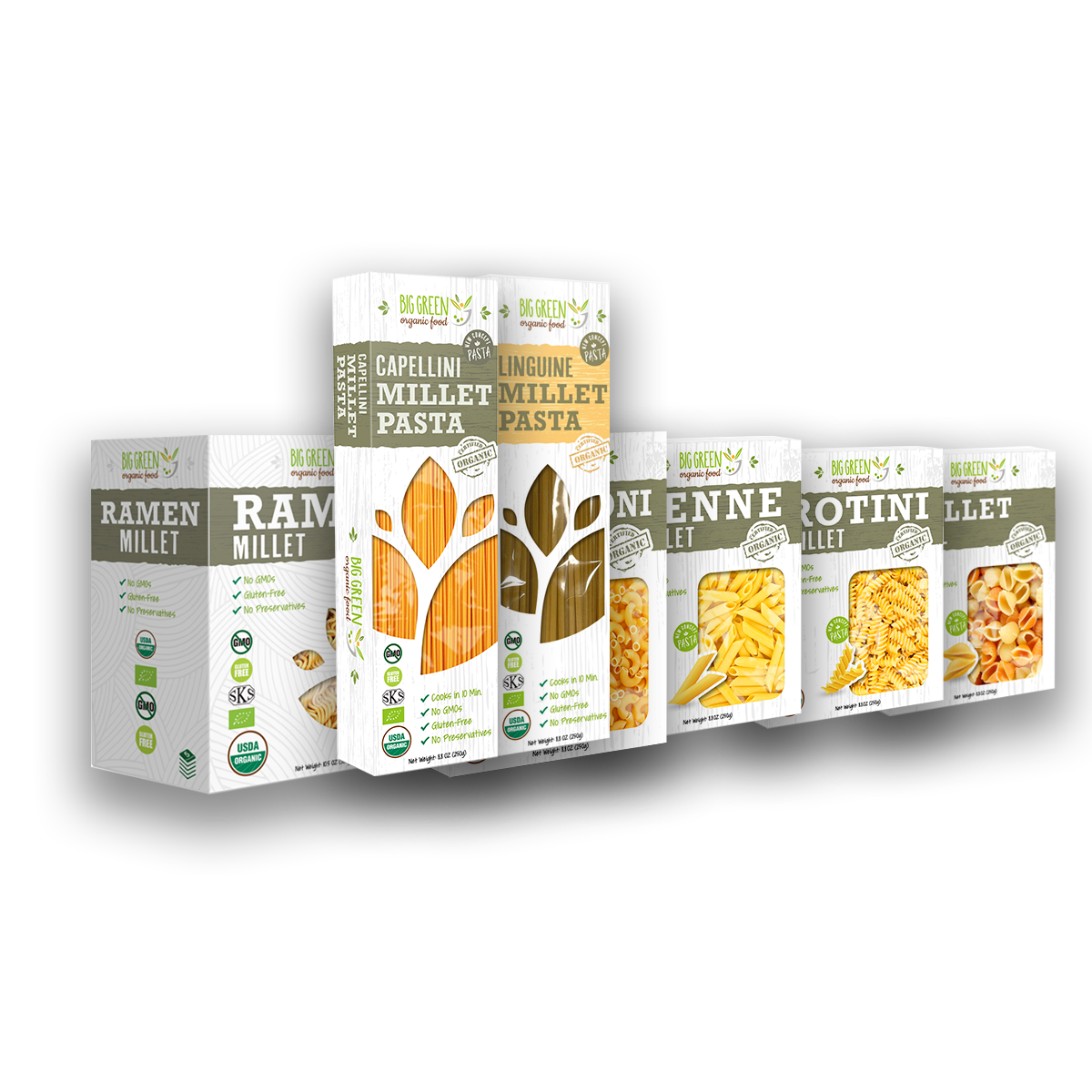Organic Millet Pasta Variety – Big Green Organic Food