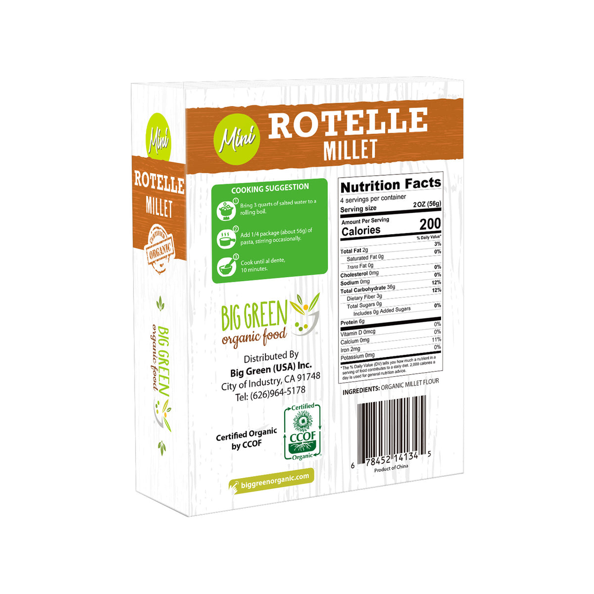 Organic Mini Millet Rotelle – Big Green Organic Food