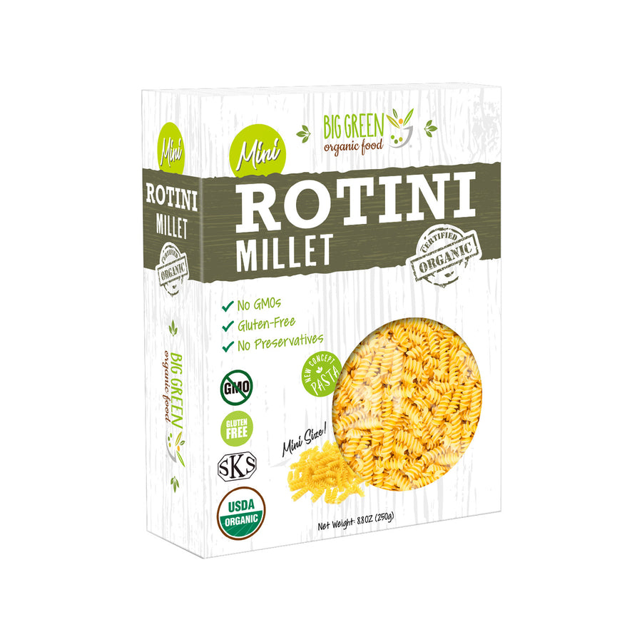 Organic Mini Millet Rotini – Big Green Organic Food