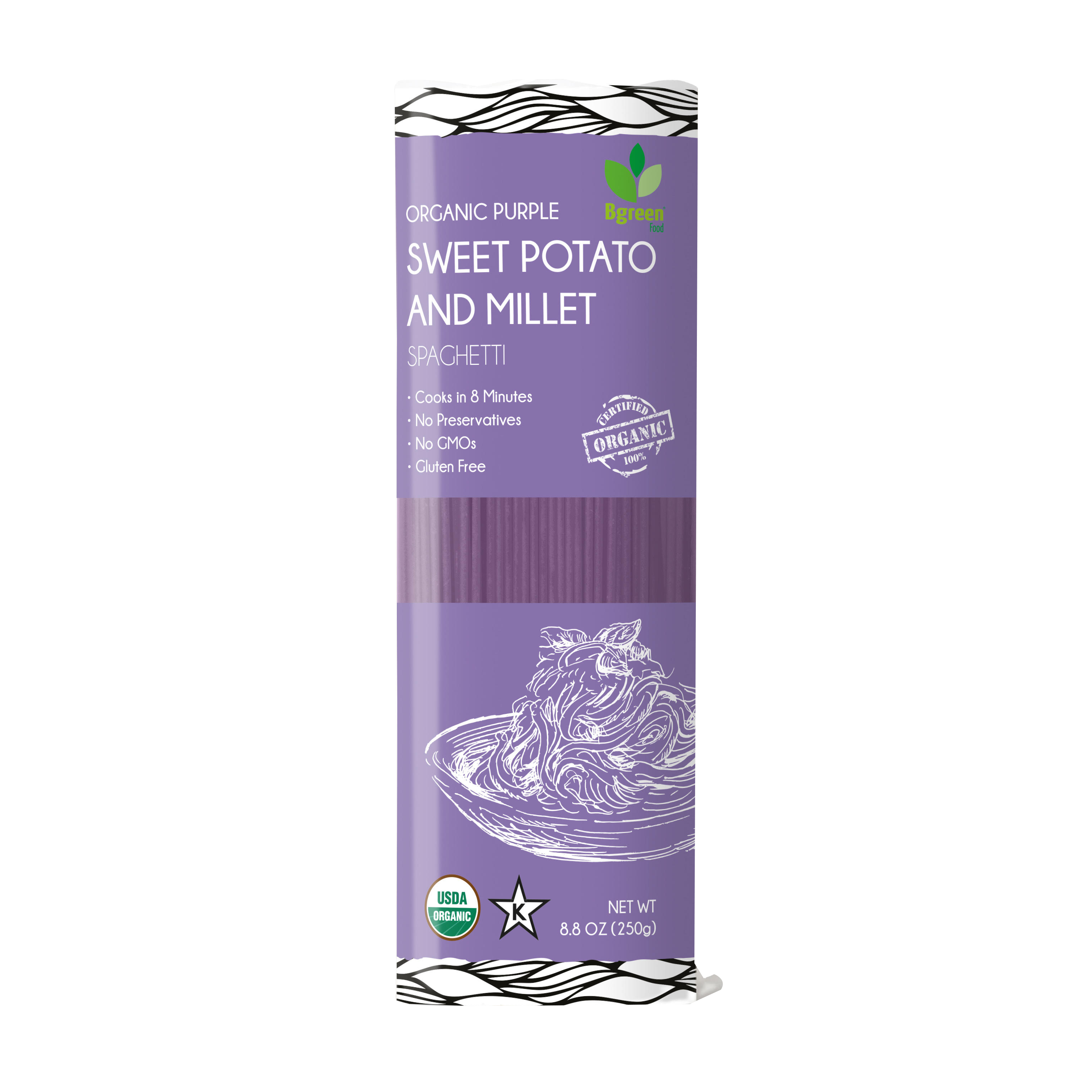 Organic Purple Sweet Potato & Millet Spaghetti – Big Green Organic Food
