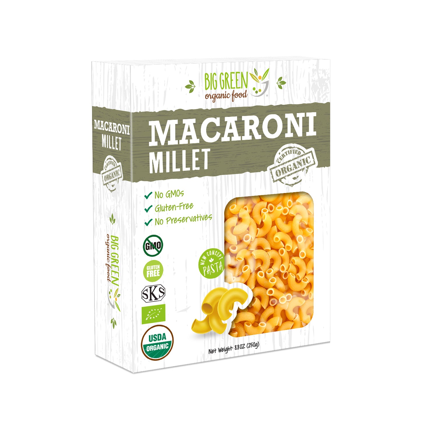 Organic Millet Macaroni – Big Green Organic Food